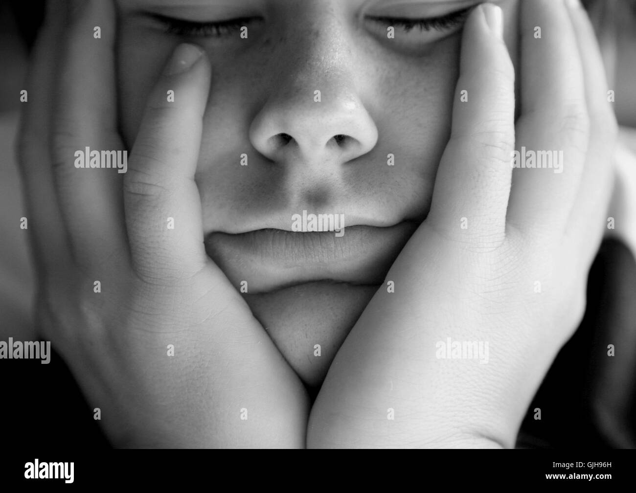 hand hands meditative Stock Photo - Alamy