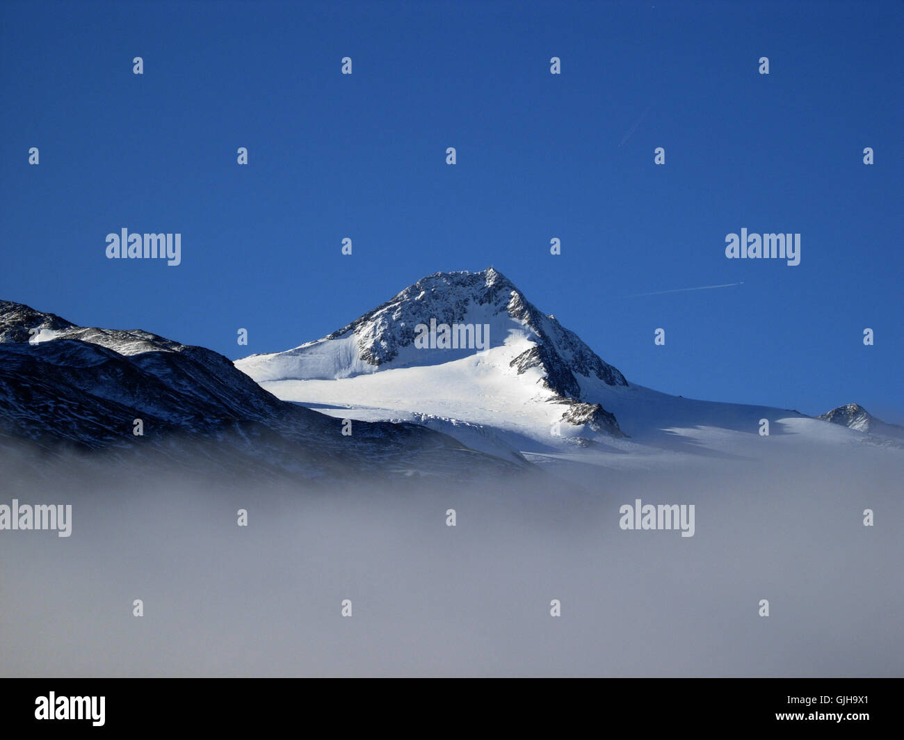 mountains sunset alps Stock Photo - Alamy