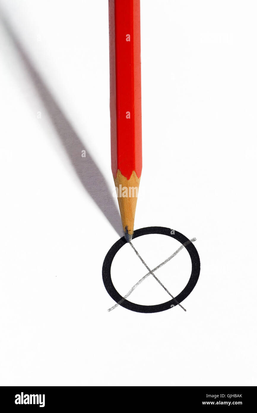 cross circle pencil Stock Photo - Alamy