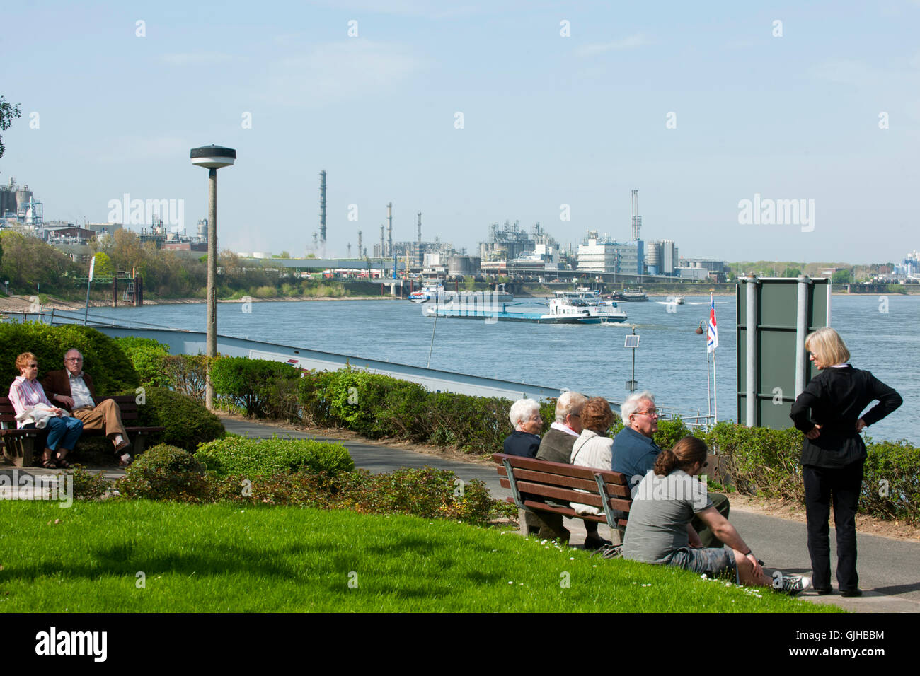 Germany, Deutschland, NRW, Wesseling, Park am Rheinufer Stock Photo - Alamy