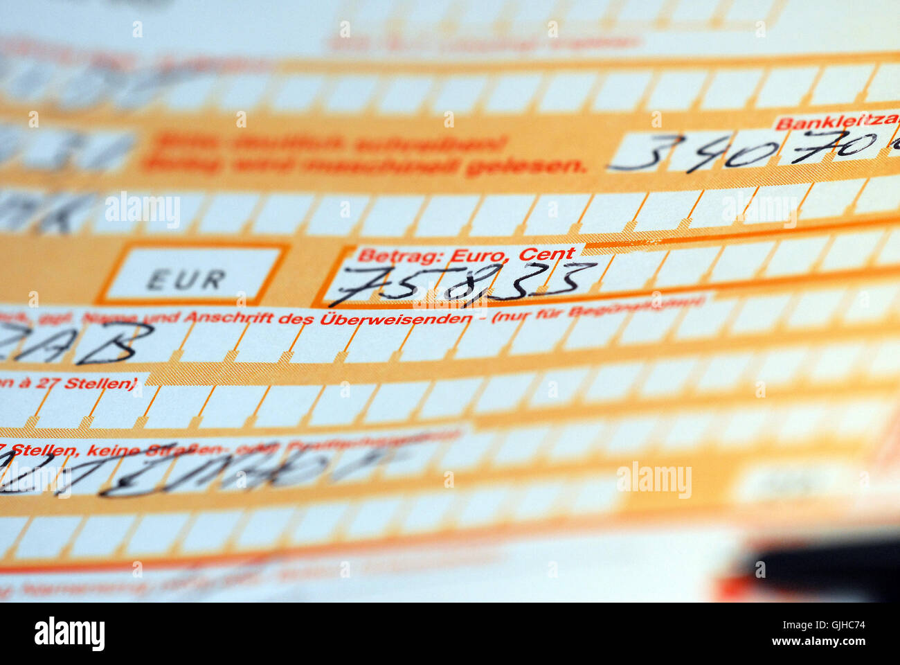 Bankformulare hi-res stock photography and images - Alamy