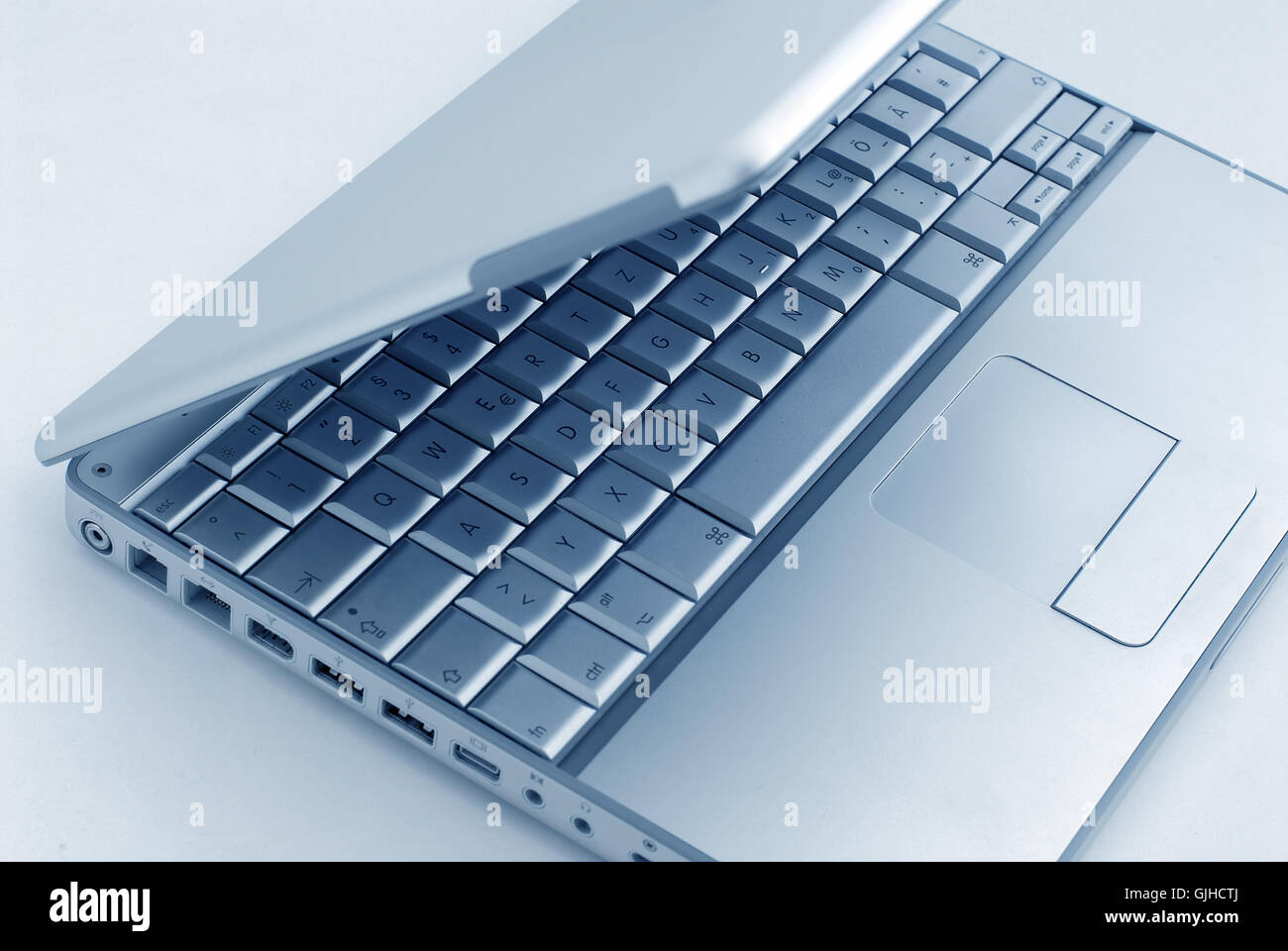 blue laptop notebook Stock Photo - Alamy