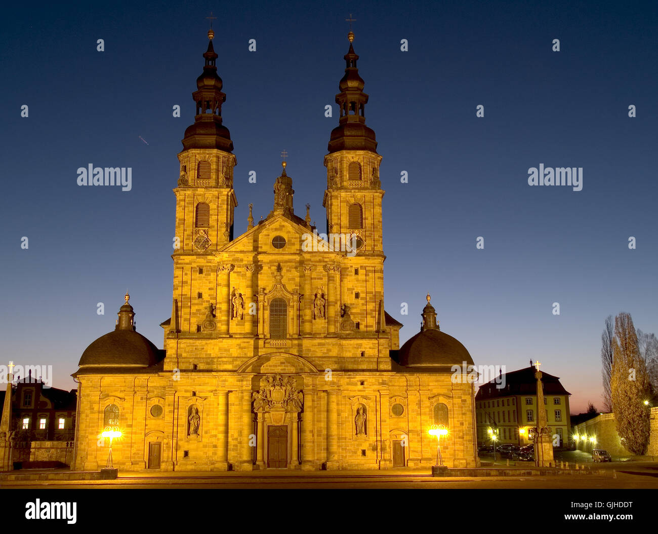 cathedral night photography baroque Stock Photo - Alamy