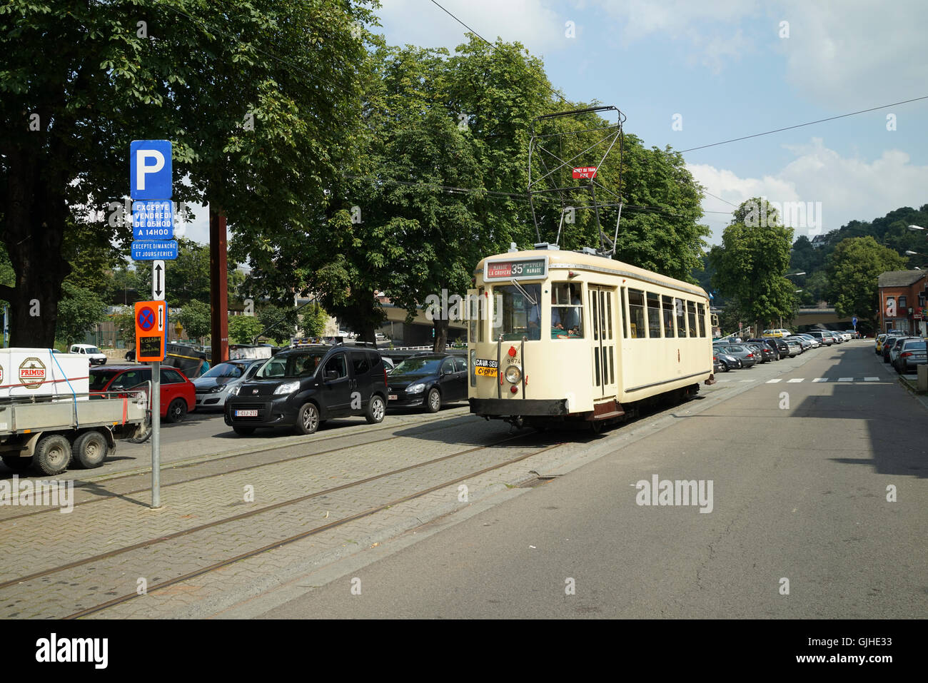 ASVi Tramway Museum SNCV 1958 Tramcar No.9974 at Thuin Ville Basse -1 ...