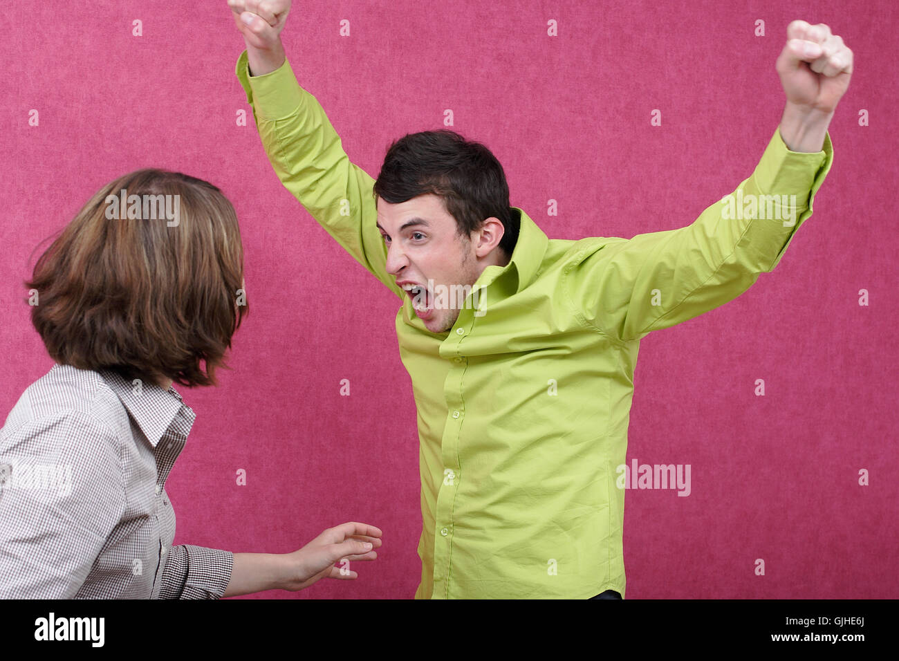 Woman man humour quarrel hi-res stock photography and images - Alamy