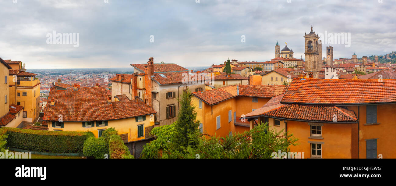 Upper town Citta alta, Bergamo, Lombardy, Italy Stock Photo - Alamy