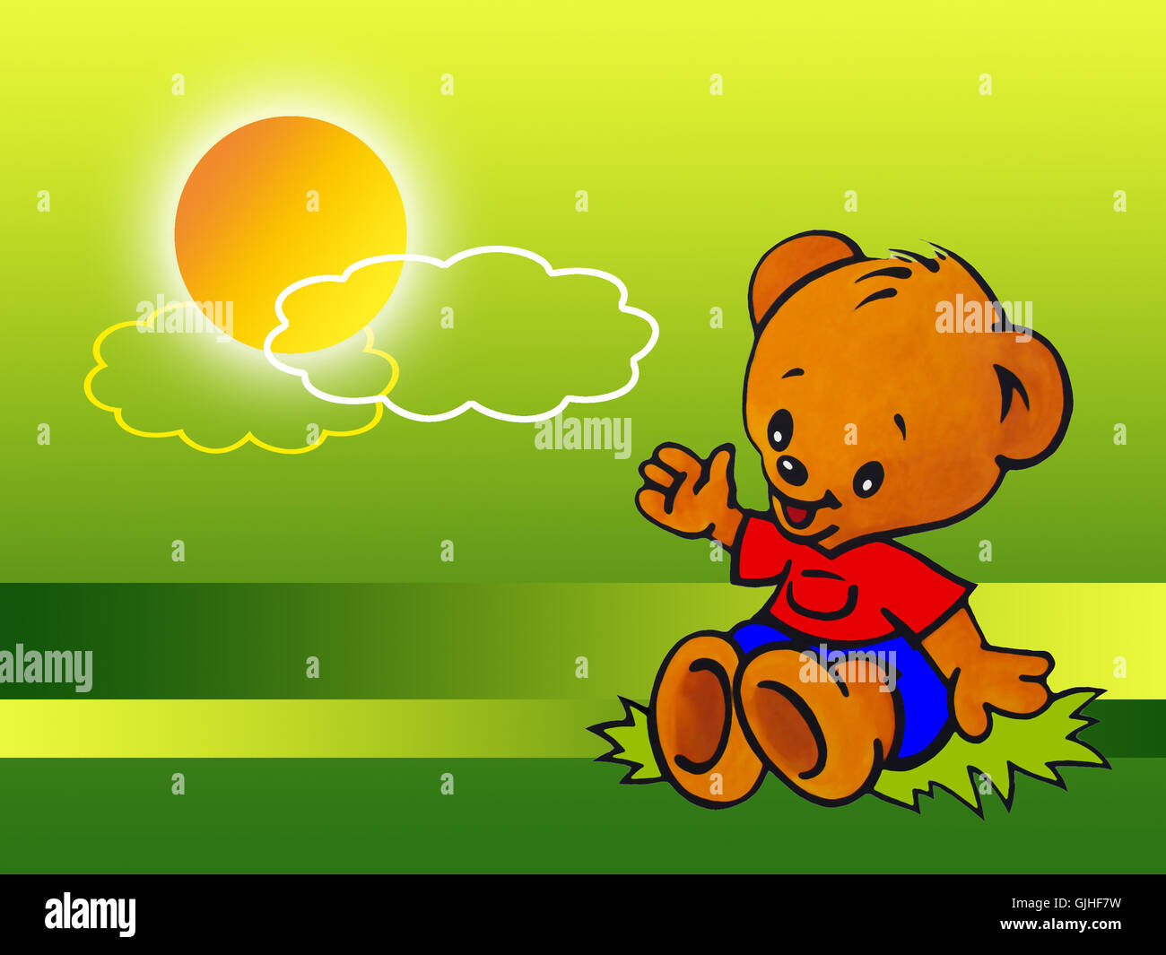 comic bear illustration Stock Photo - Alamy