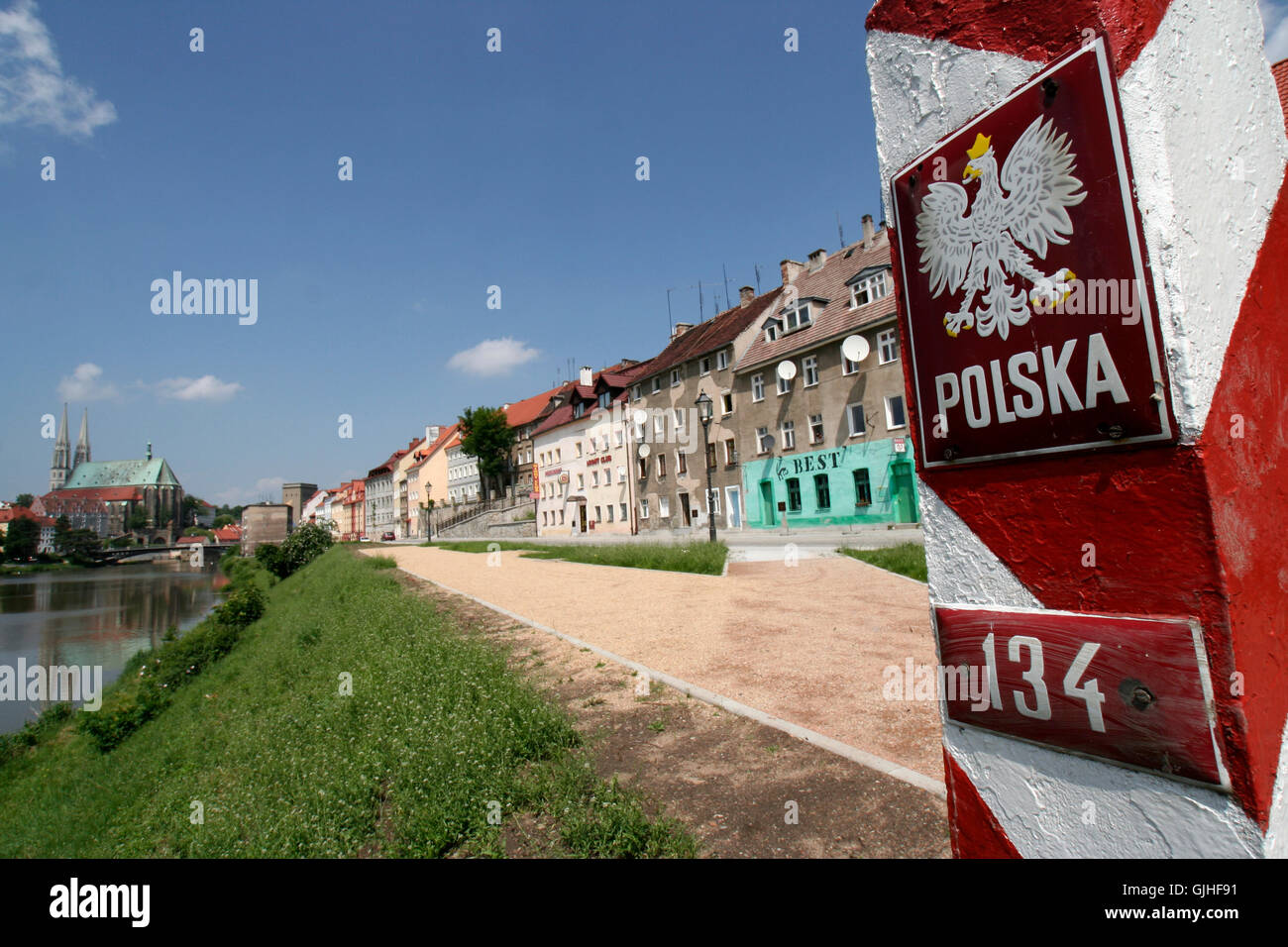 Polish border sign hi-res stock photography and images - Alamy