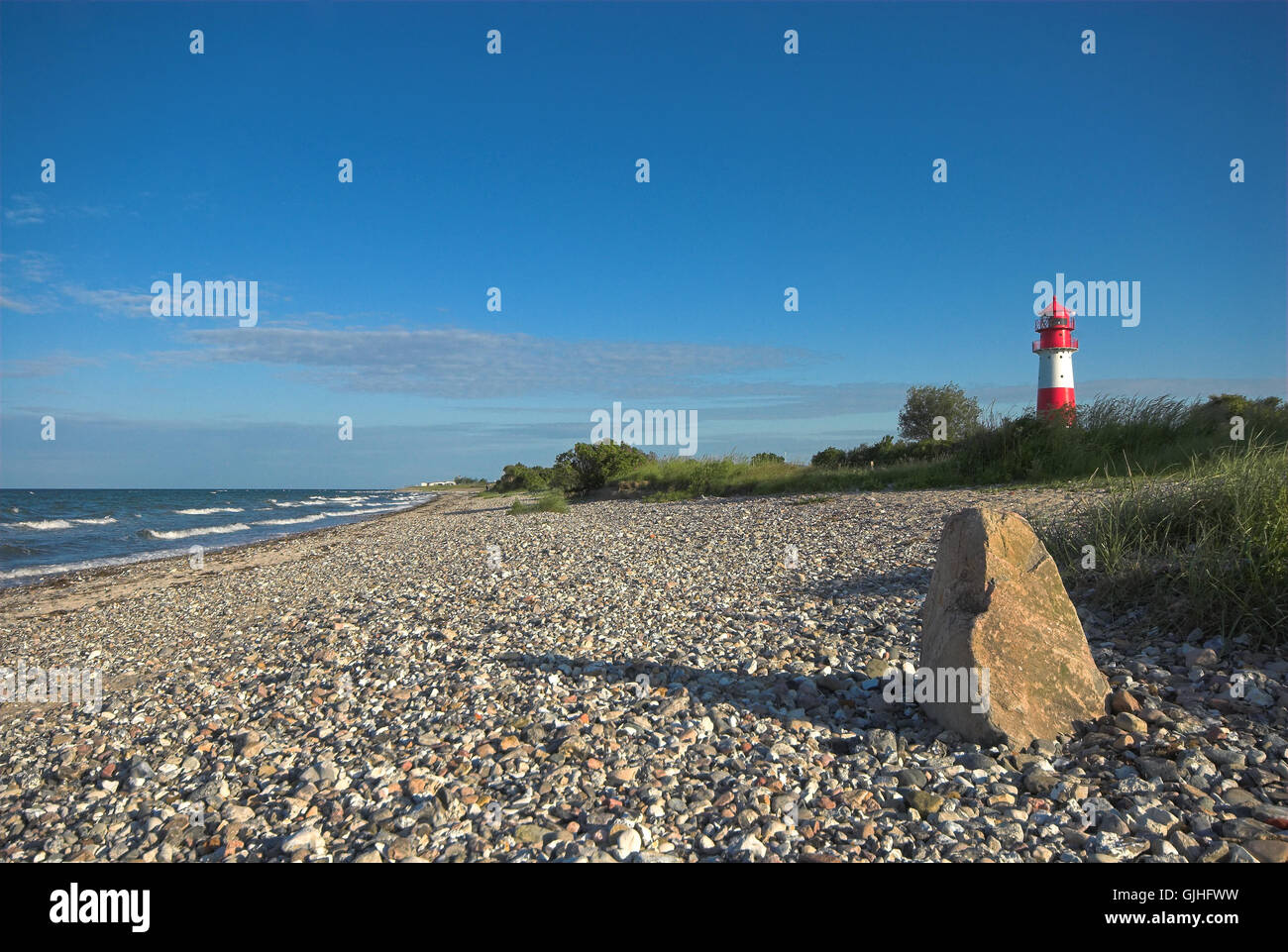 lighthouse on the beach Stock Photo - Alamy
