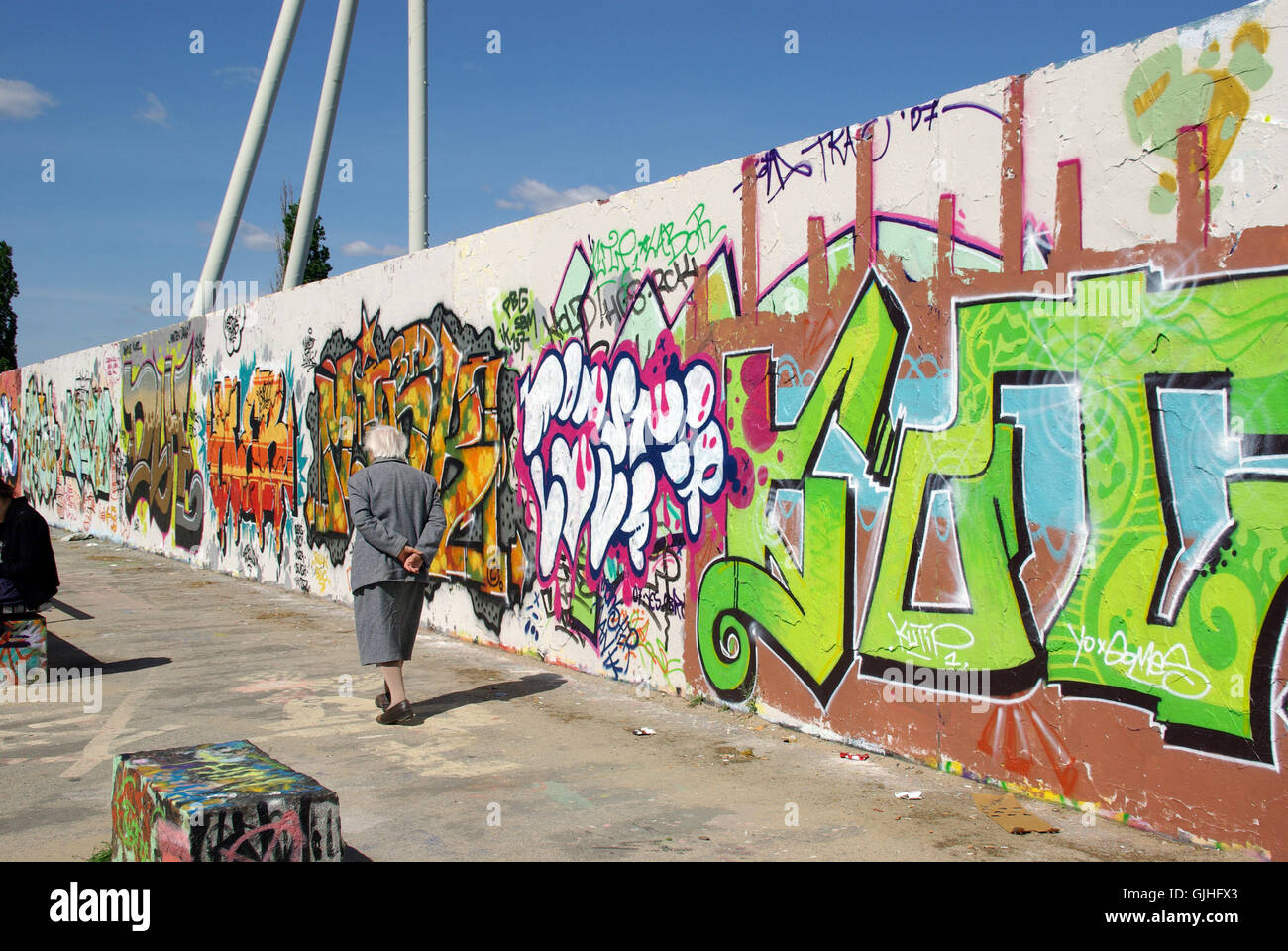 graffiti - walk mauerpark Stock Photo - Alamy