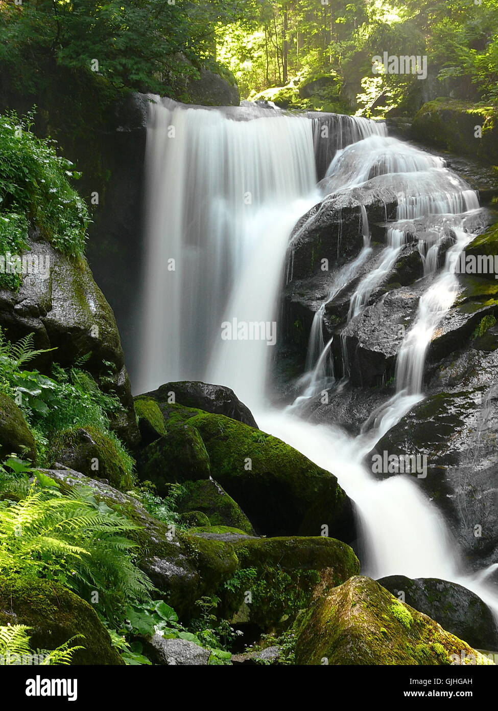 green stream waterfall Stock Photo - Alamy