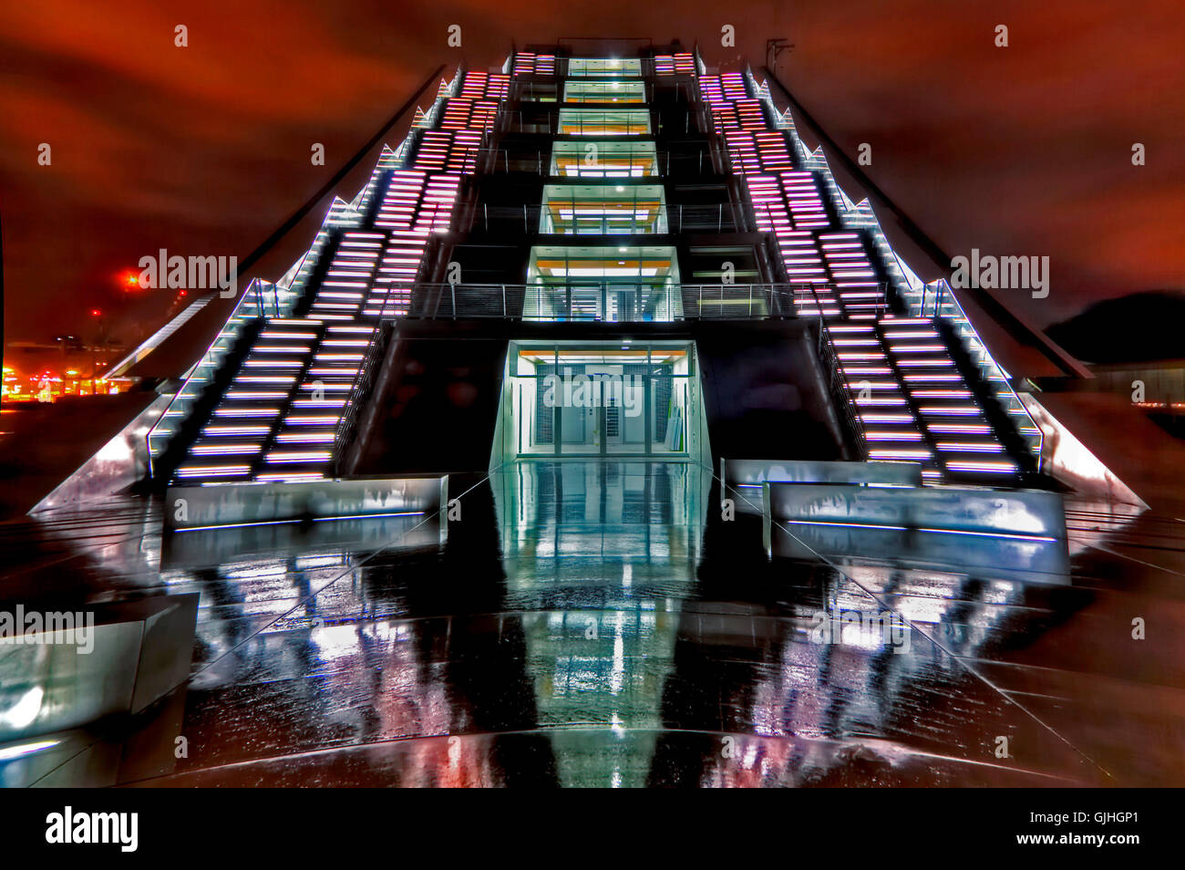 stairs night nighttime Stock Photo - Alamy