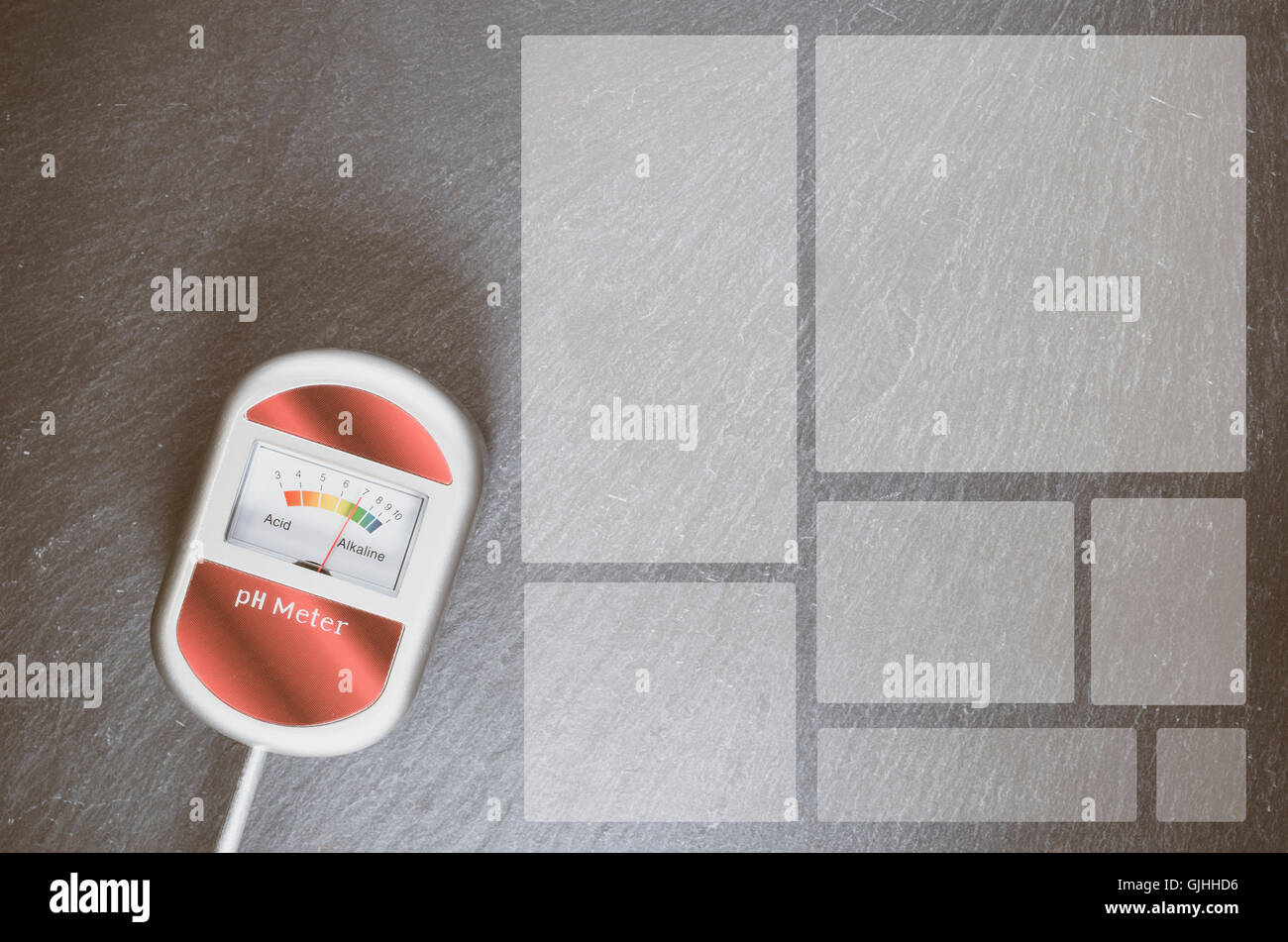 analog soil ph testing tool on a natural stone background - soil test ...