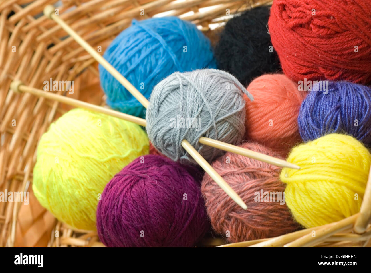 knitting basket 03 Stock Photo - Alamy