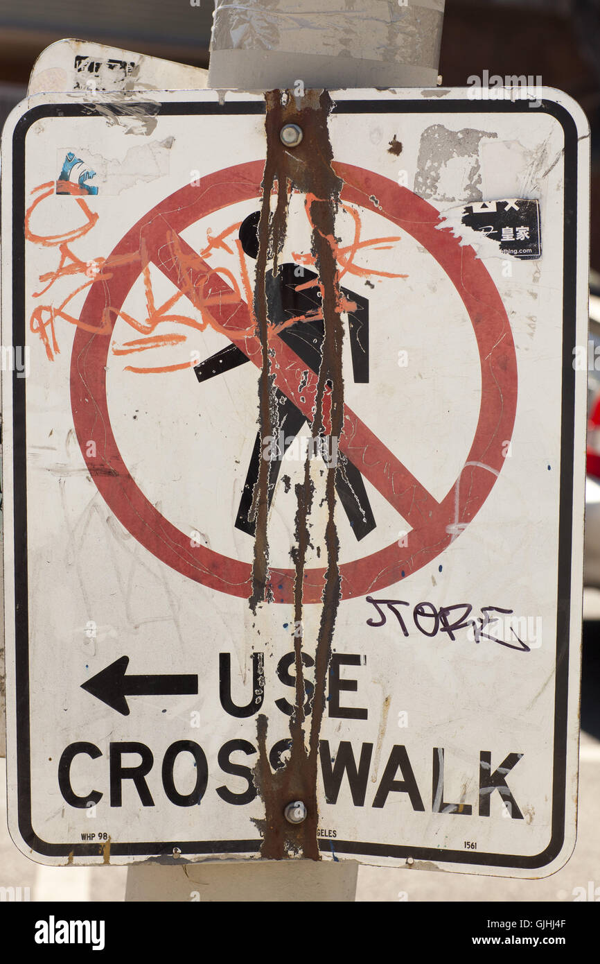 Rusty Street Sign, Los Angeles, California, USA Stock Photo - Alamy