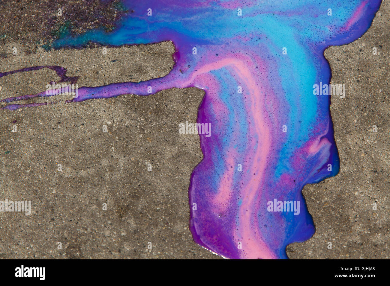 Spilled, melted ice cream Venice Beach, Venice, Los Angeles, California ...