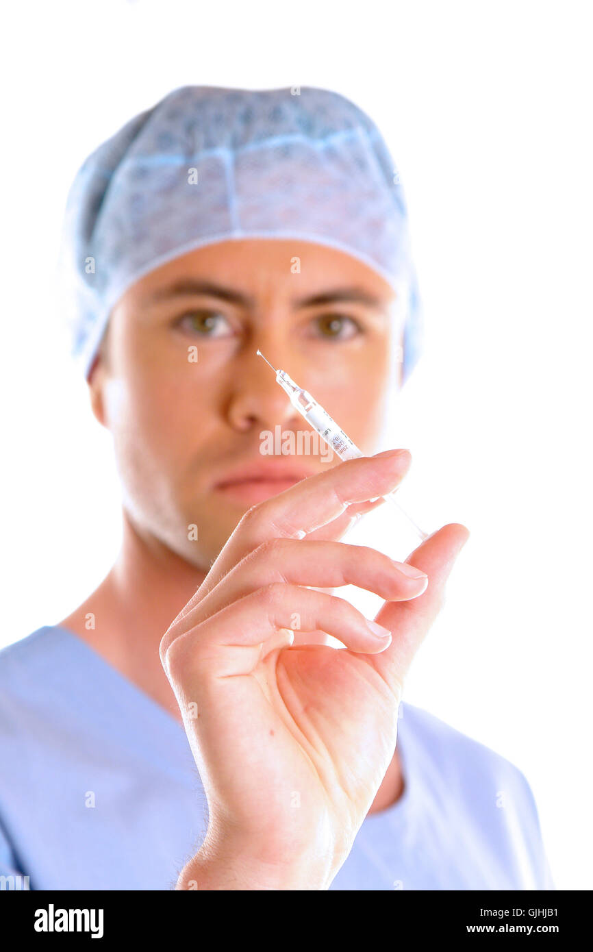 Doctor medical syringe in hi-res stock photography and images - Alamy