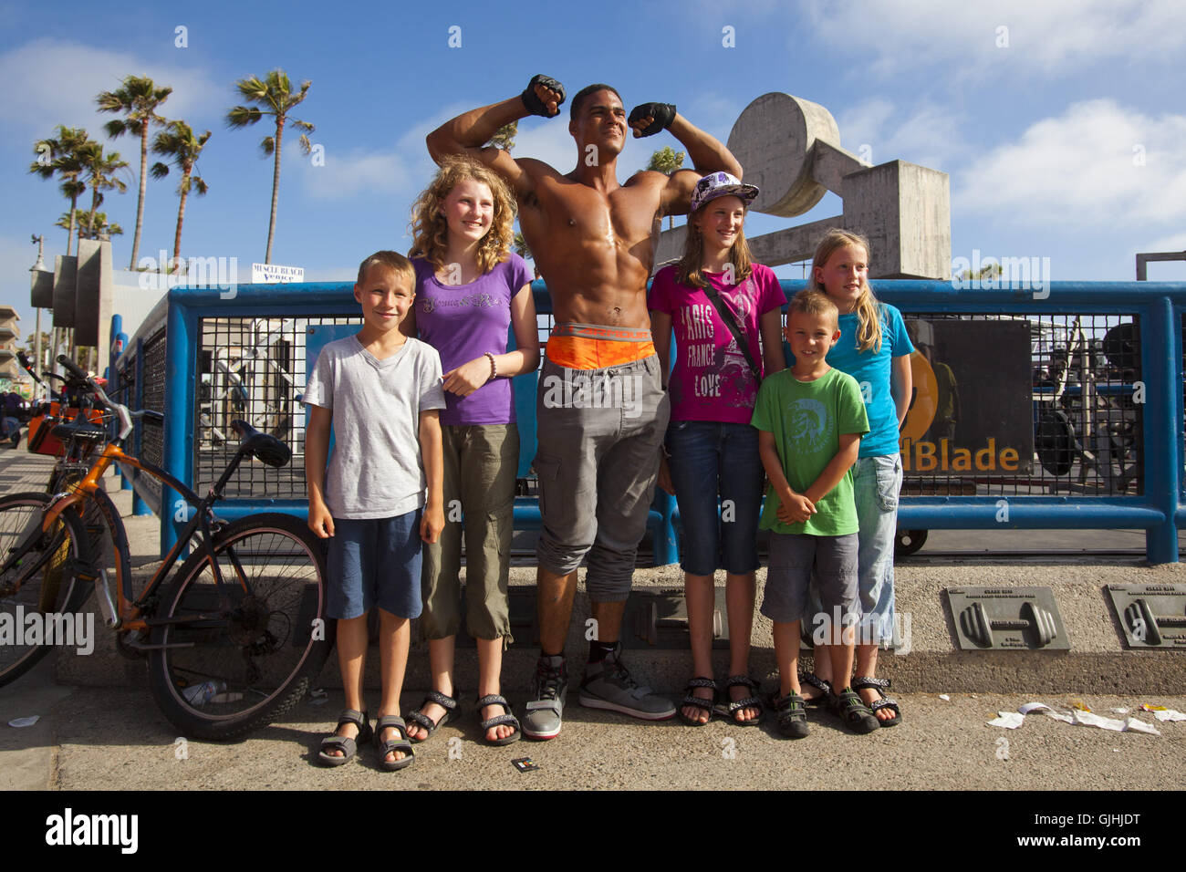 Bodybuilder, Venice Beach, Venice, Los Angeles, California, USA Stock ...