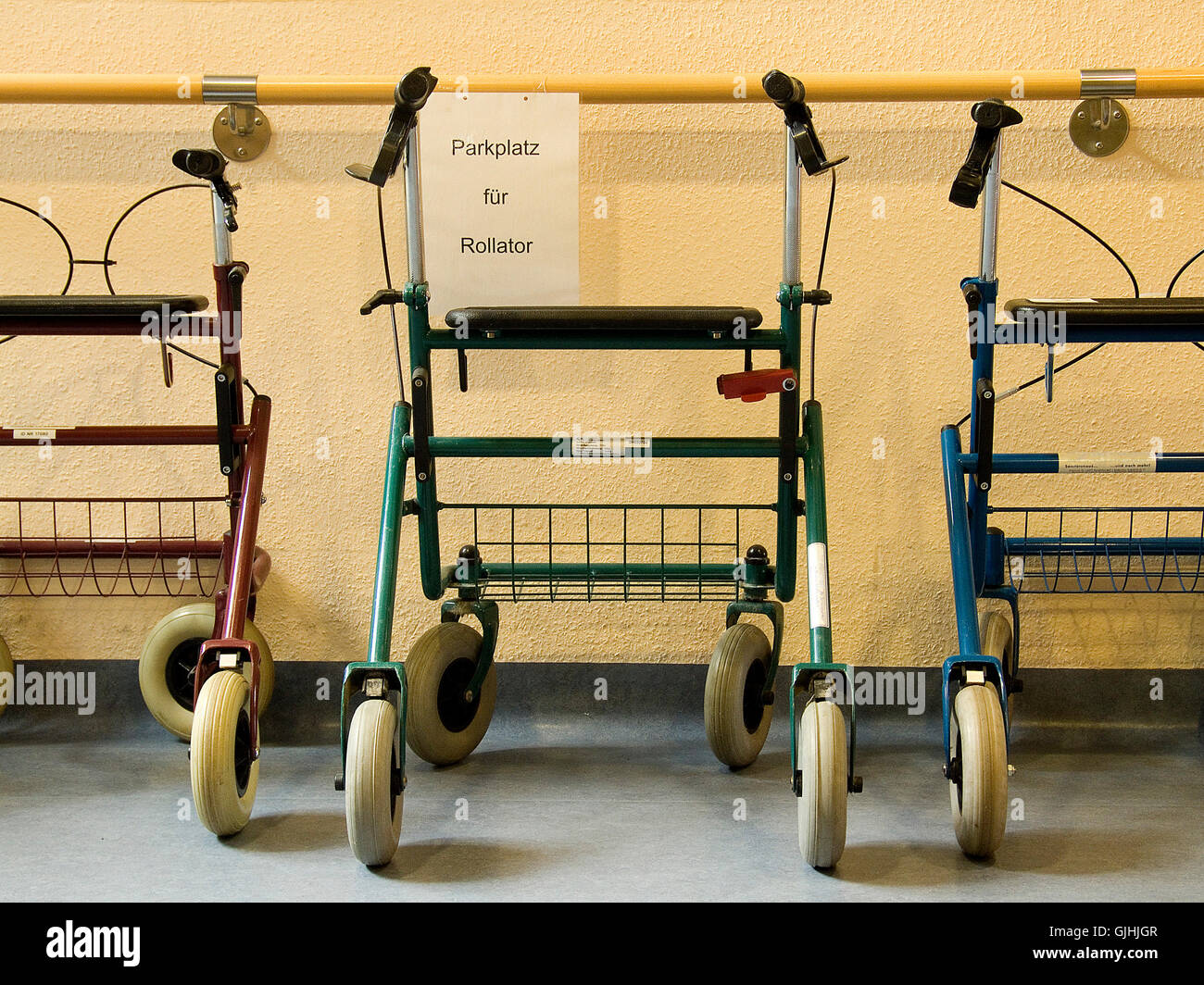 Rollator parking hi-res stock photography and images - Alamy