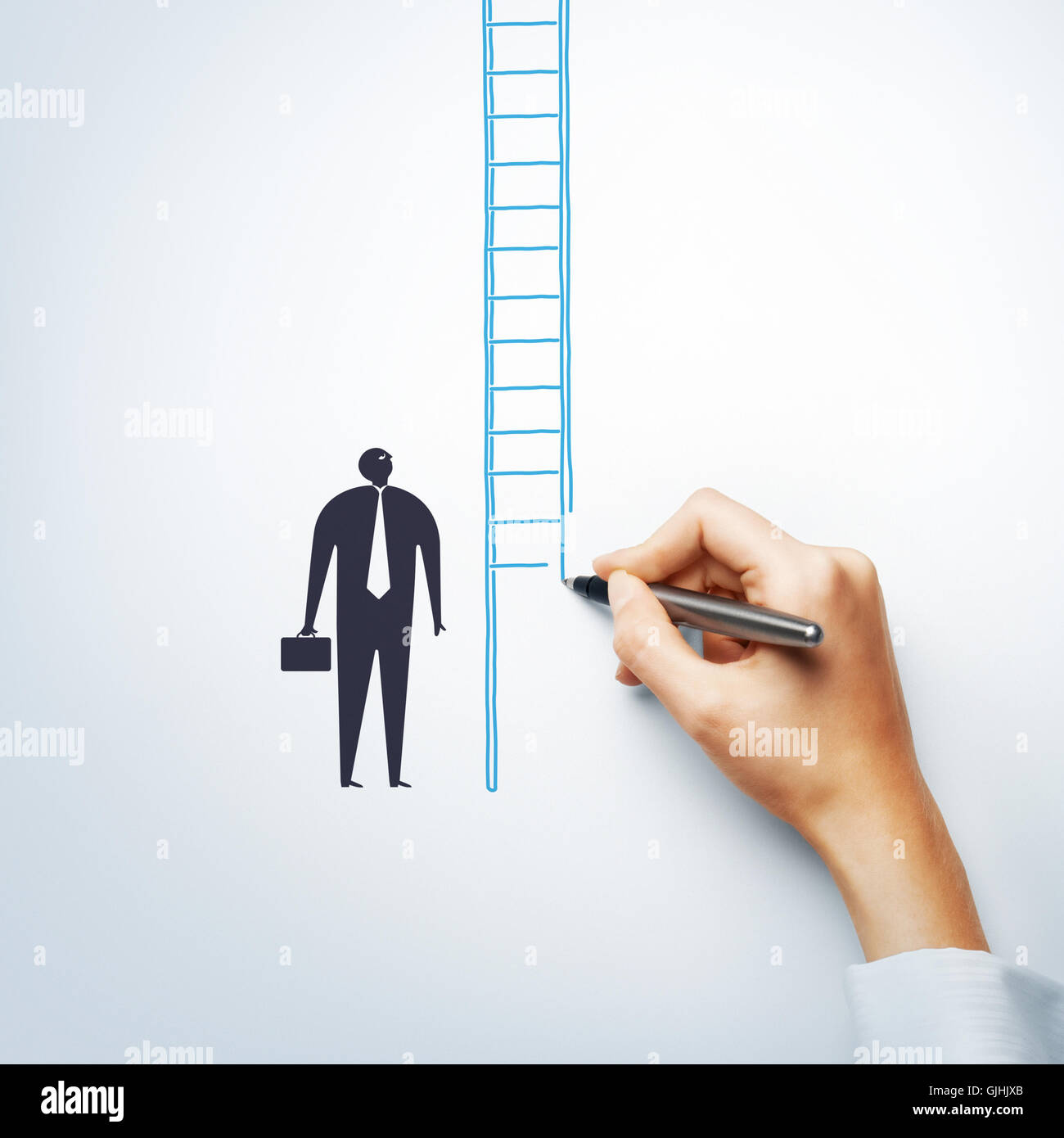 Way Up. Concept business illustration Stock Photo - Alamy