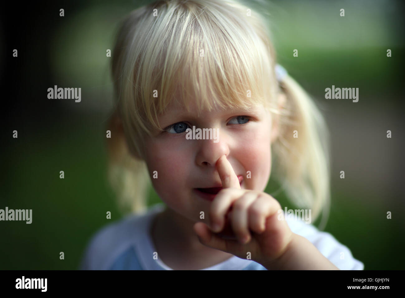 finger face portrait Stock Photo - Alamy
