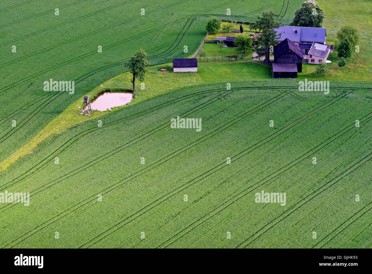 house building aerial perspective Stock Photo - Alamy