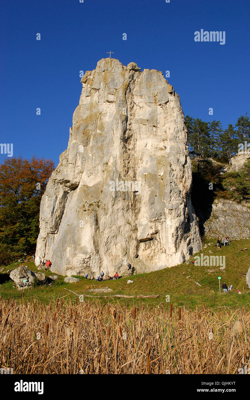 autumnal rock bavaria Stock Photo - Alamy