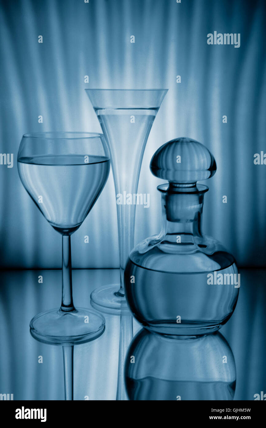 still life blue glass Stock Photo - Alamy