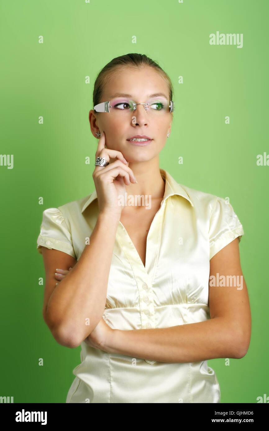 woman earnest humans Stock Photo - Alamy