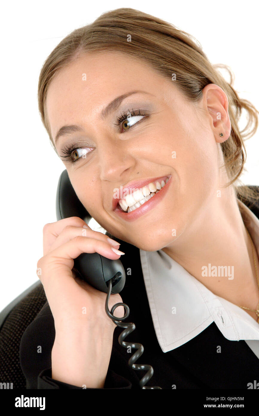 woman telephone phone Stock Photo - Alamy