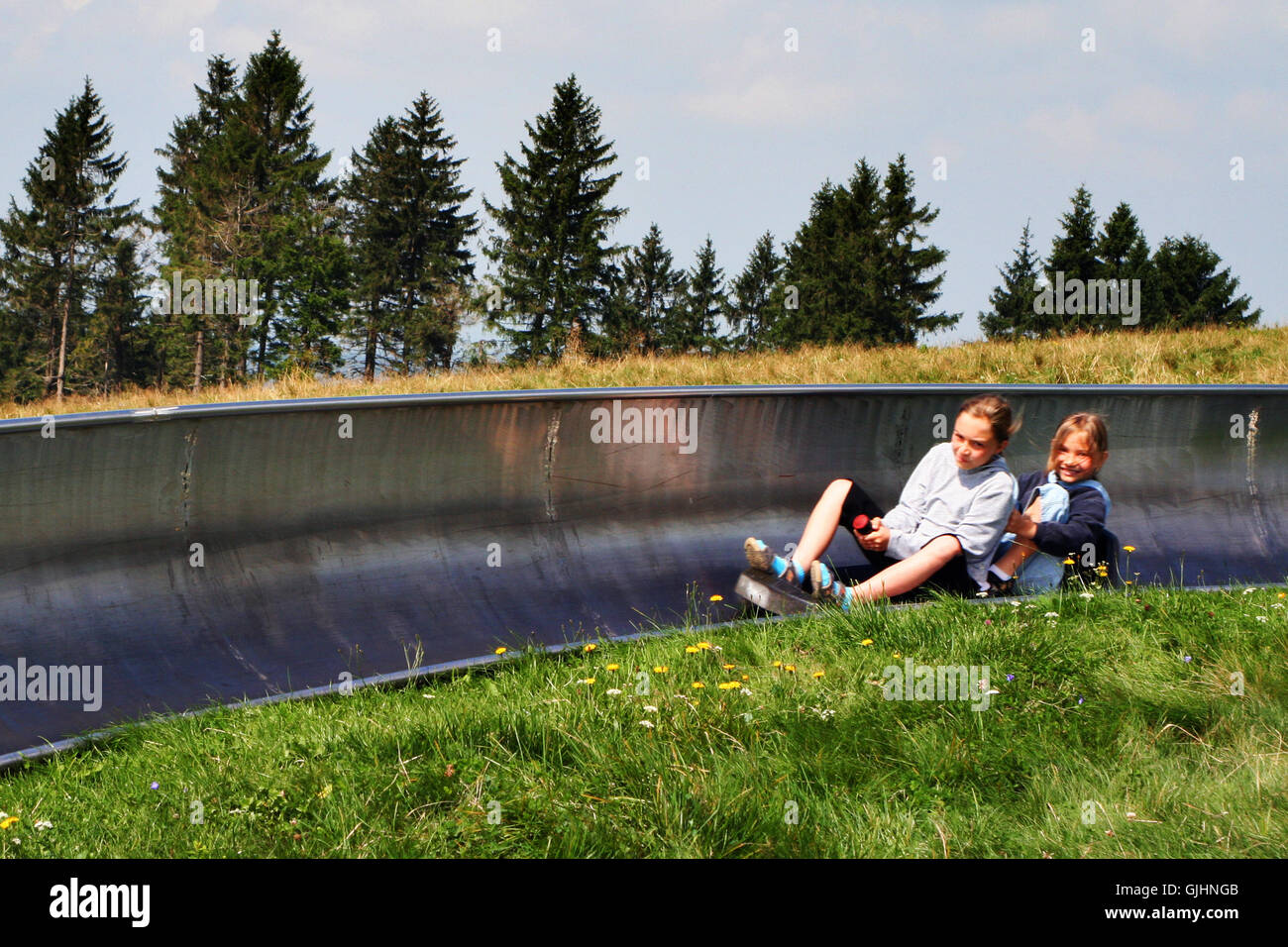 summer toboggan run Stock Photo - Alamy