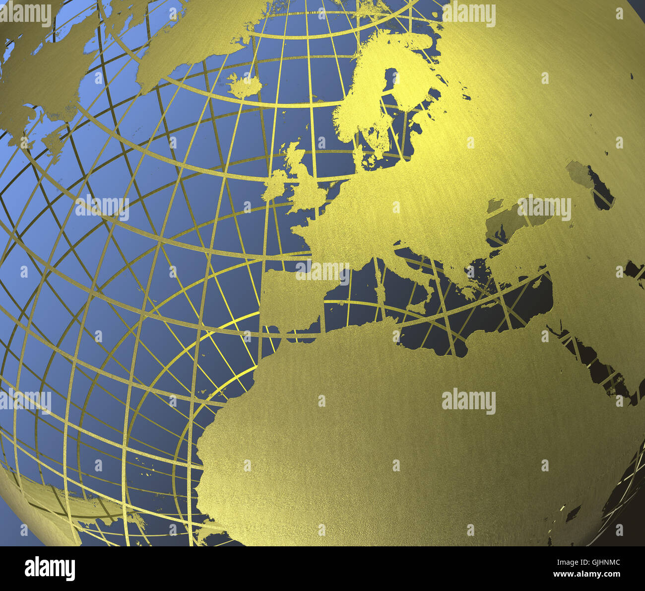 europe on globe Stock Photo - Alamy