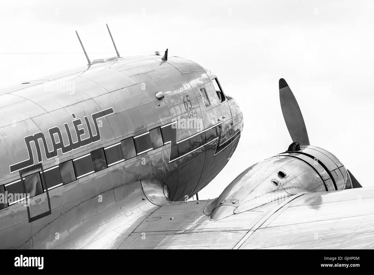 Soviet aircraft Lisunov Li-2, Hungarian airline "Malev Stock Photo - Alamy