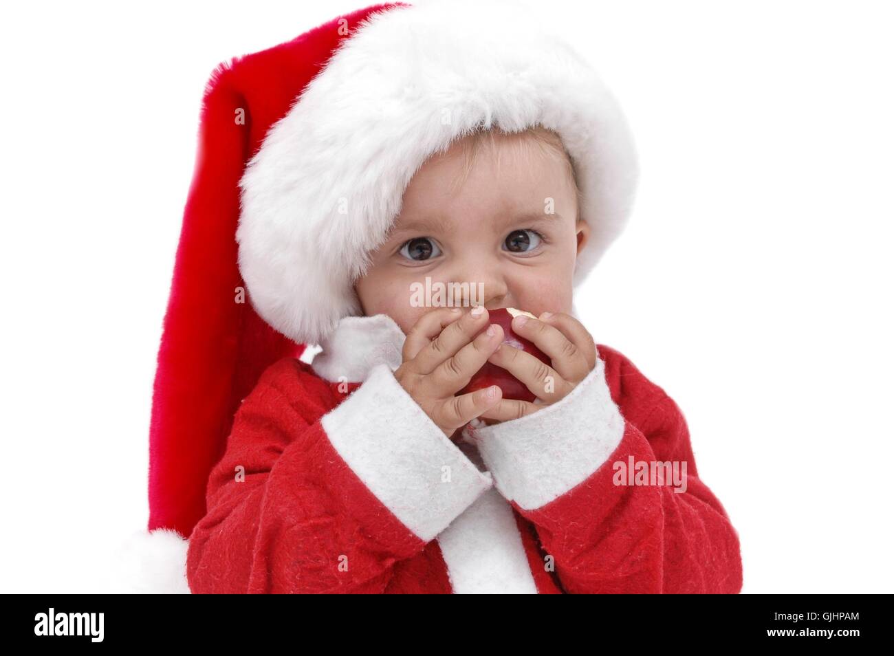 Nibble Father Christmas Baby Stock Photo Alamy