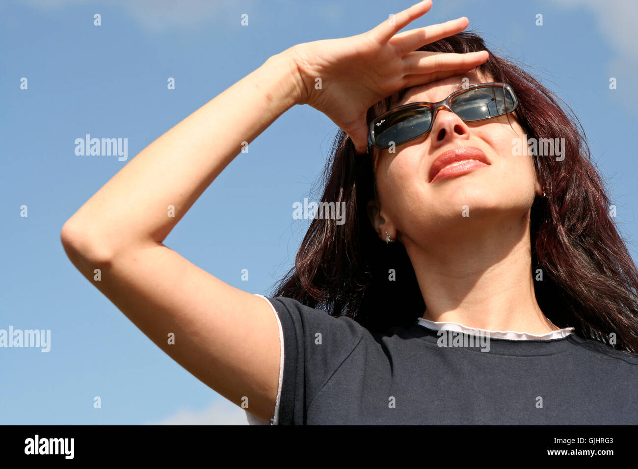 woman blue career Stock Photo - Alamy