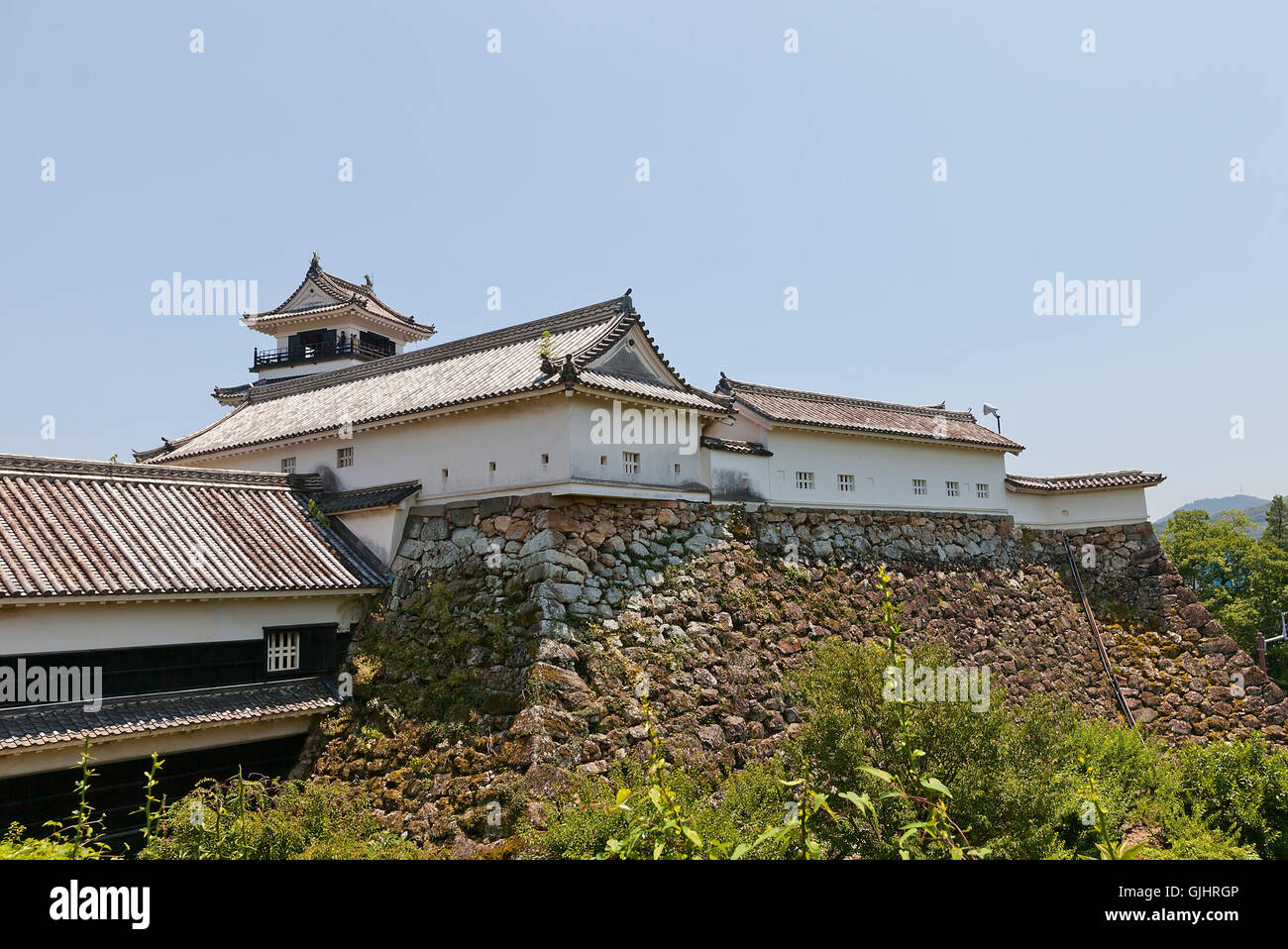 Kochi castle (current view since 18th c.), Shikoku Island, Japan. Kochi ...