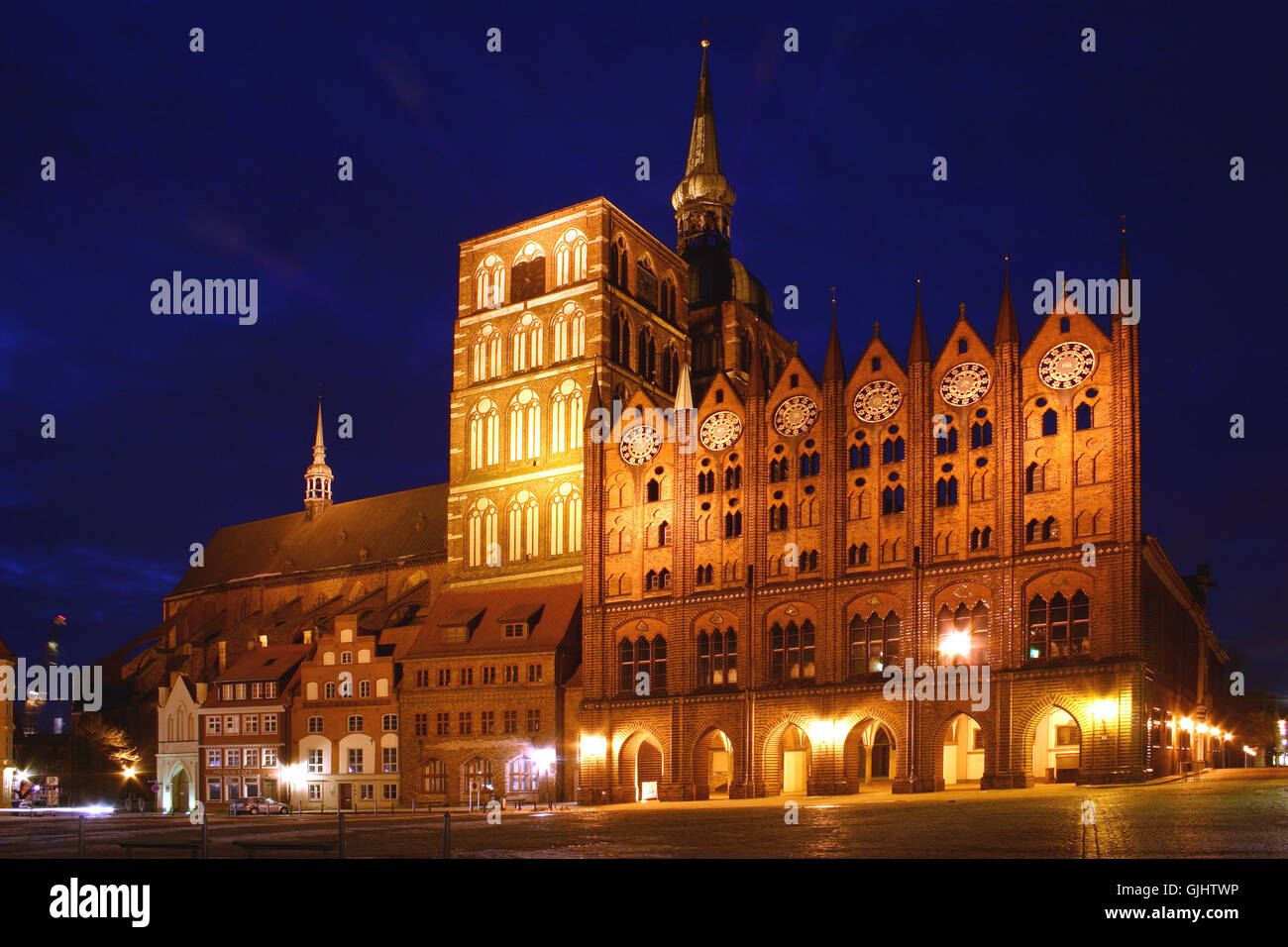 blue church night Stock Photo - Alamy