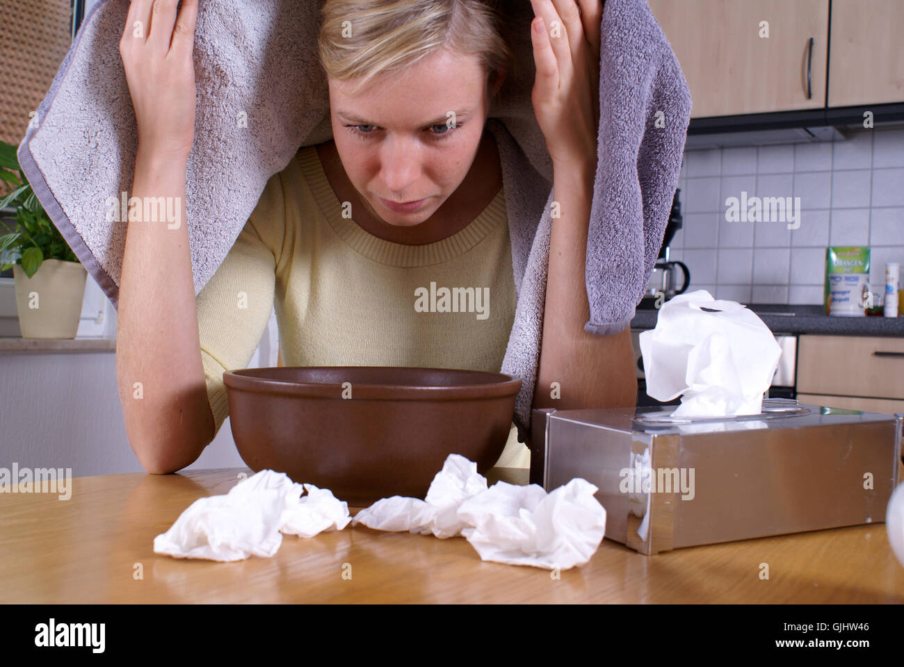 Woman tissue breathe hi-res stock photography and images - Alamy