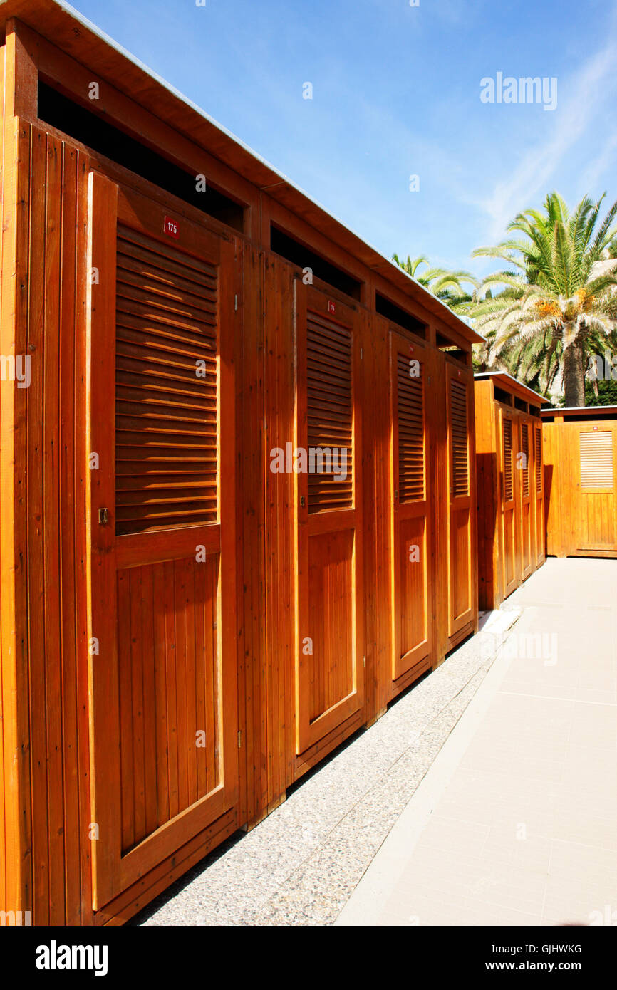 cabin changing cubicle locker Stock Photo - Alamy