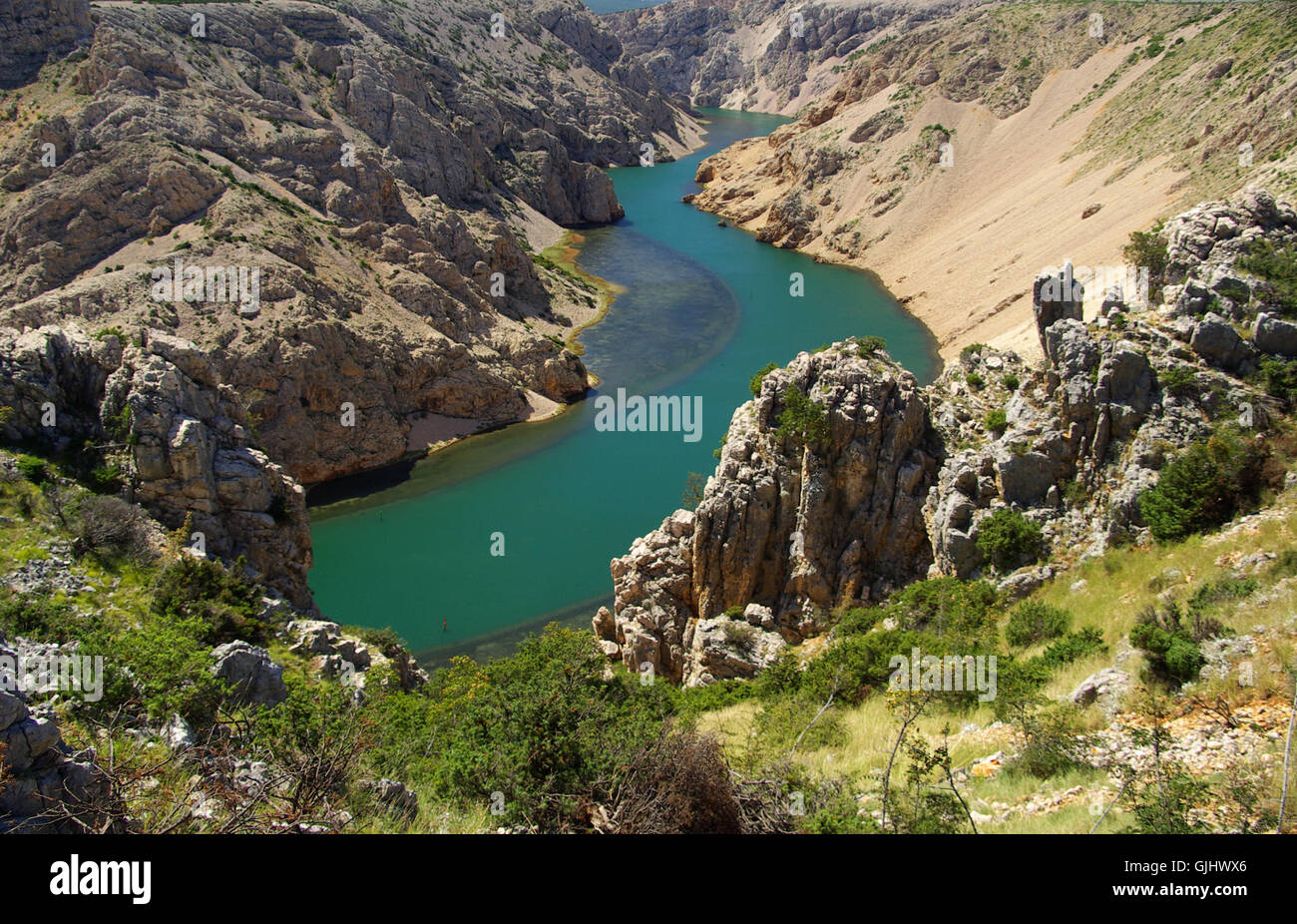 Canyon croatia meander Stock Photo - Alamy