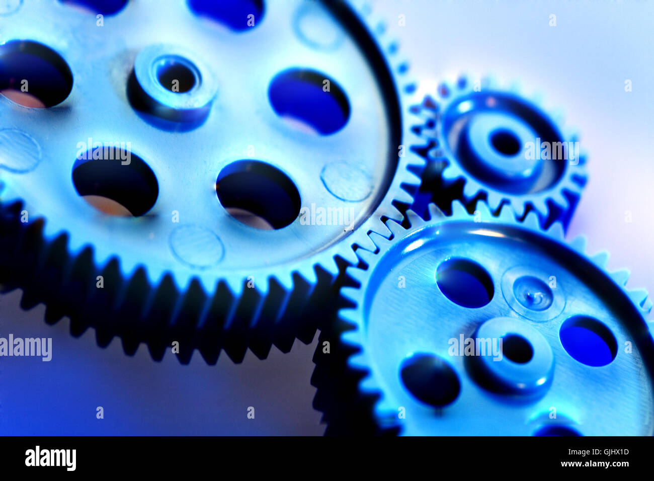 Gears interlocking hi-res stock photography and images - Alamy