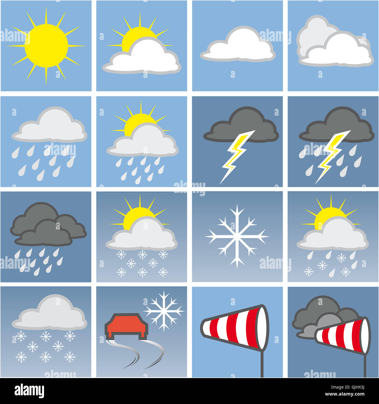 Weather symbols hi-res stock photography and images - Alamy