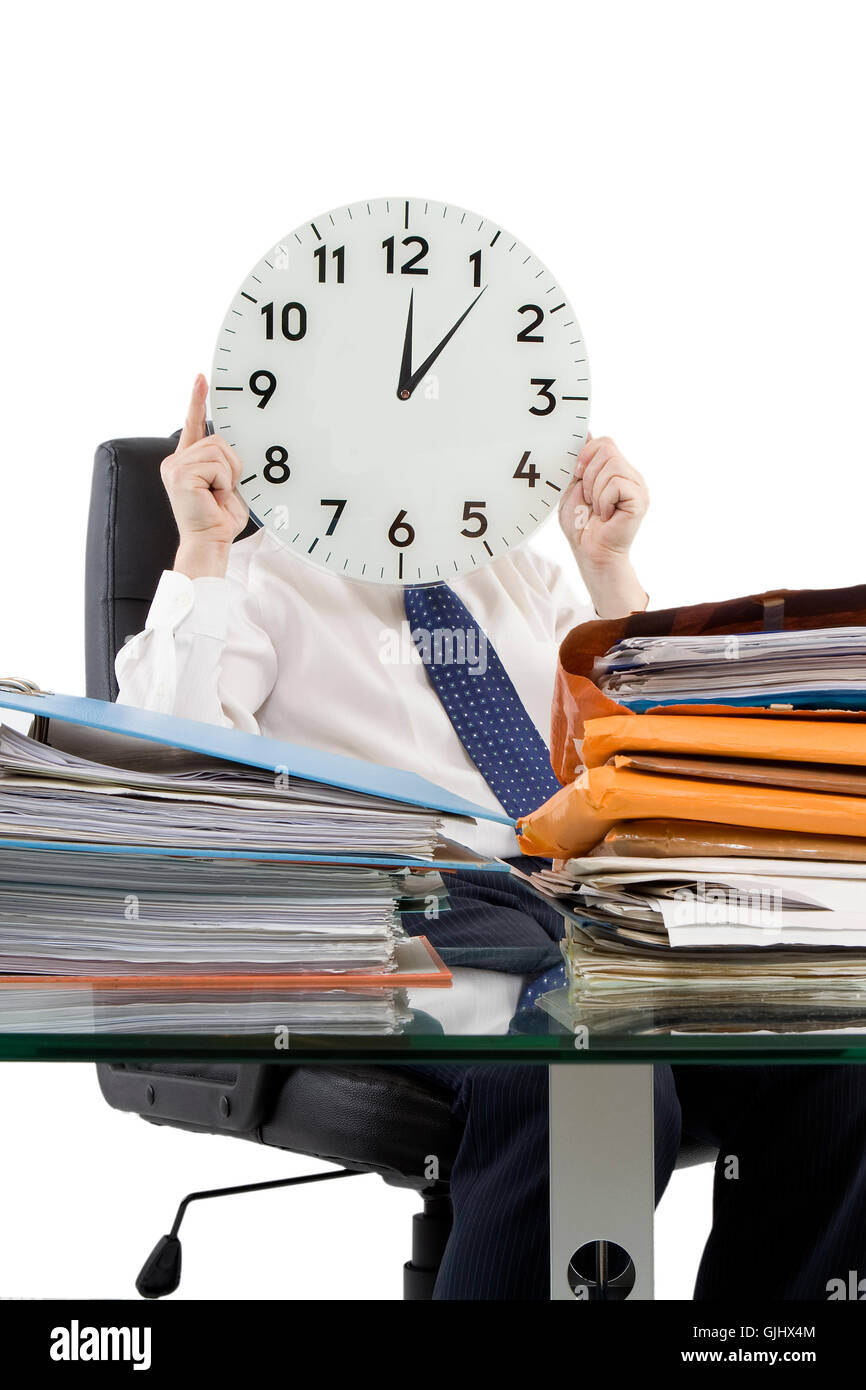 office clock working time Stock Photo - Alamy