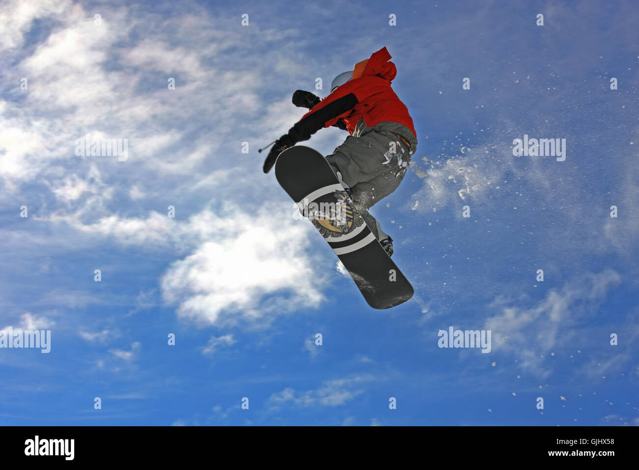 snowboarder high in the air Stock Photo - Alamy