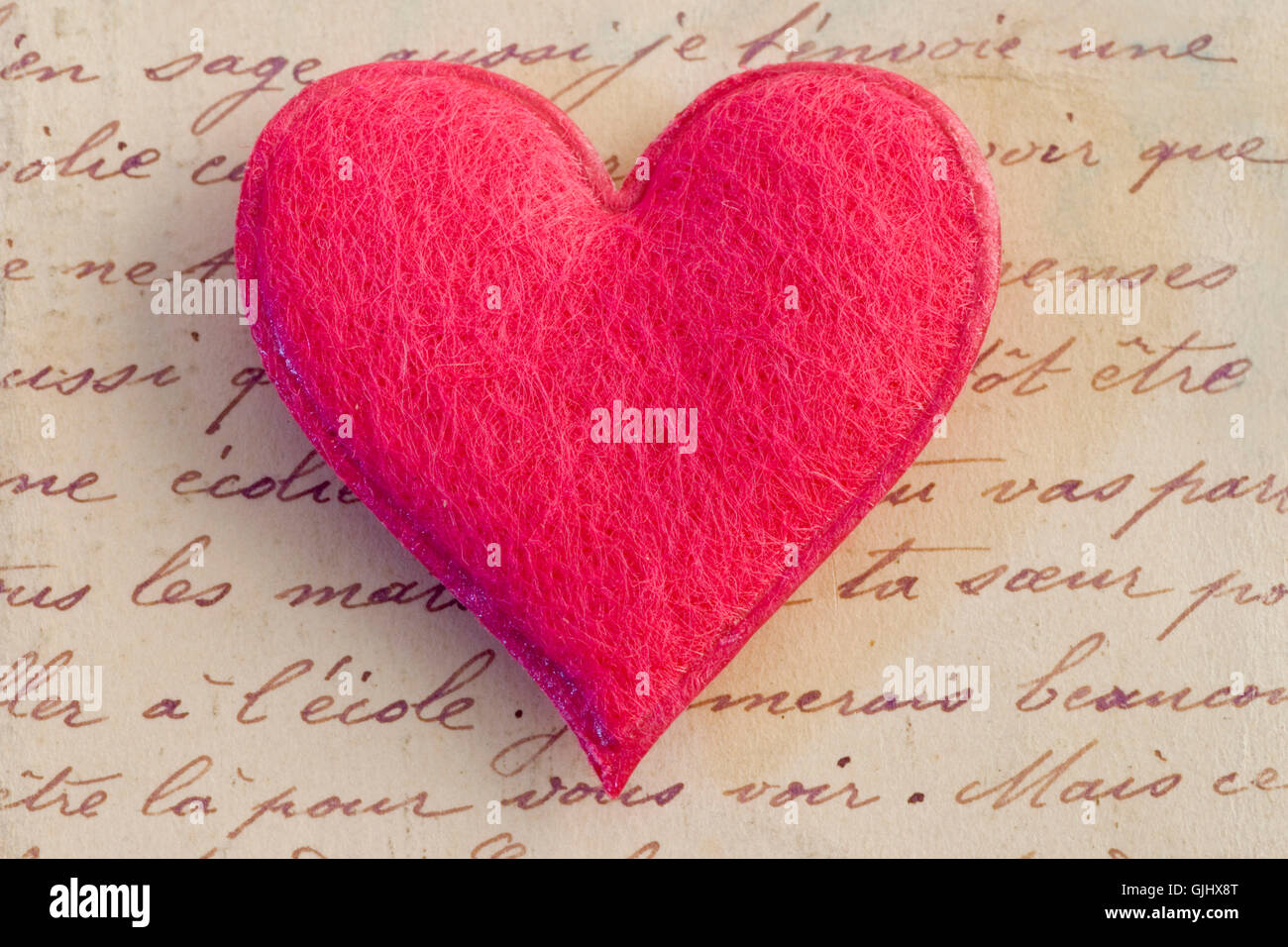 heart with letter Stock Photo - Alamy