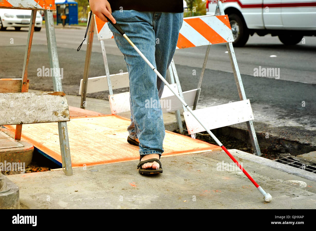 handicapped disabled blind Stock Photo - Alamy