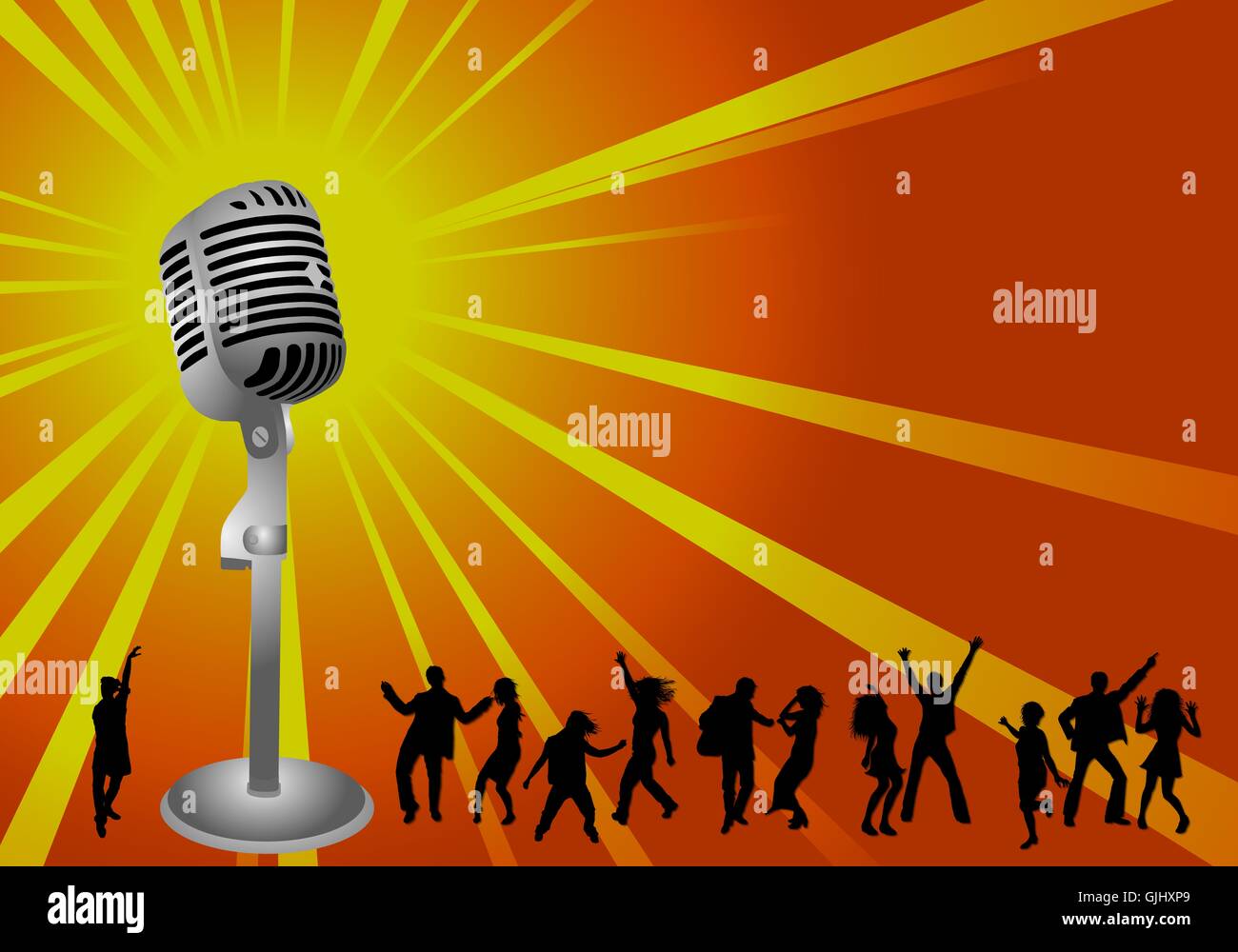 woman music silhouette Stock Photo - Alamy