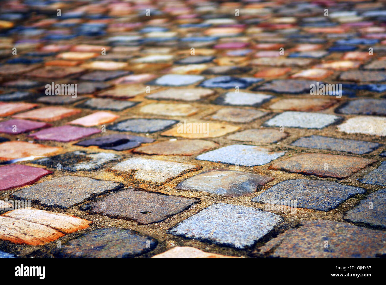 pavement cobblestone paved Stock Photo - Alamy