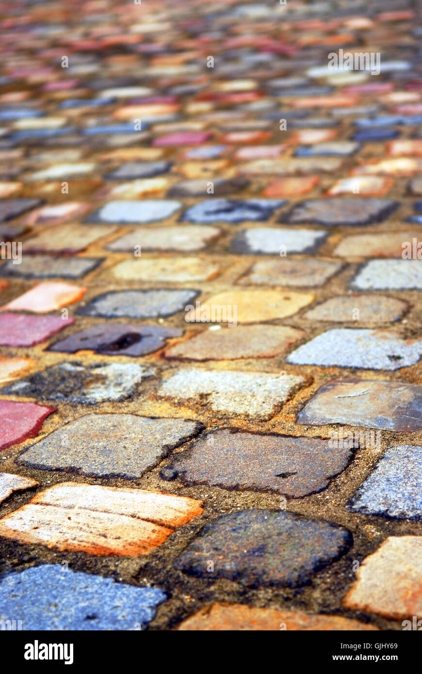 pavement cobblestone paved Stock Photo - Alamy