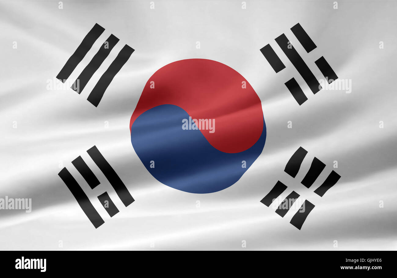 South korean flag hi-res stock photography and images - Alamy